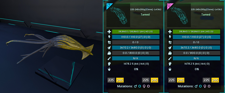 ARK Survival Ascended PvE * TOP STATS * Tuso | Tusoteuthis 1478% MLE ...