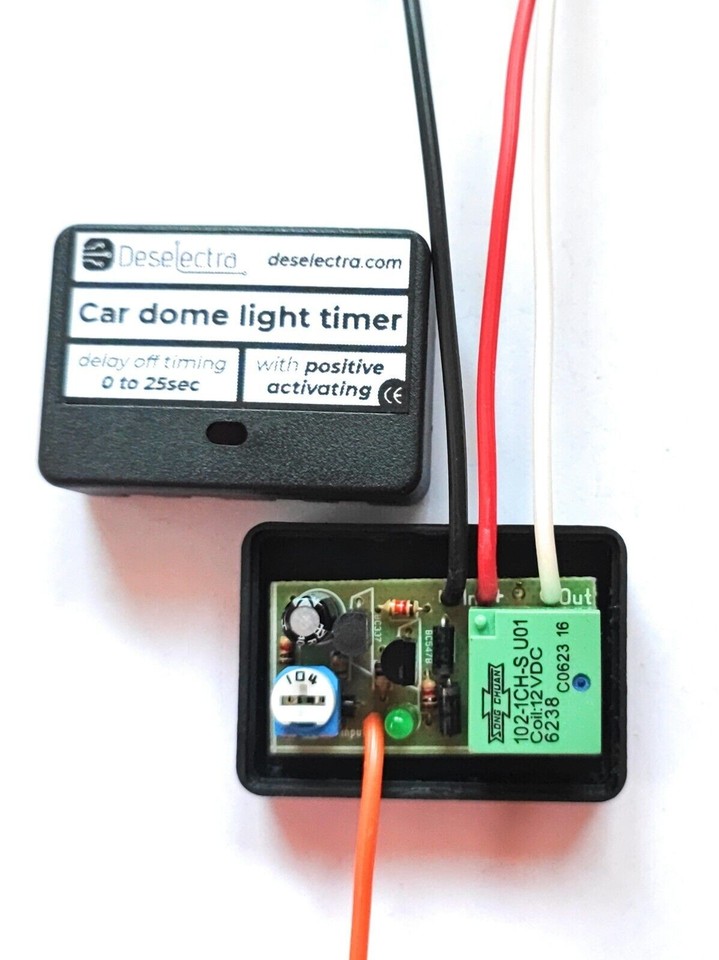 Positive switching car dome interior light delay switch timer 1 to 25sec 10A 12V | eBay