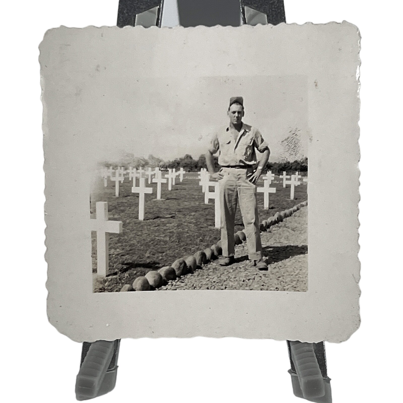WW2 Era Photo U.S. GI Military Cemetery | eBay