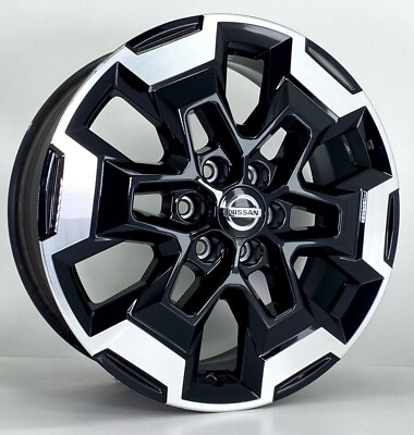18 INCH GENUINE NISSAN NAVARA NP300 ALLOY WHEELS BLACK MACHINE FACED ...