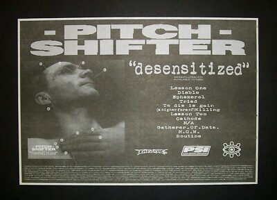 Pitch Shifter Desensitized 1993 Small Poster Type Ad, Promo Advert | eBay