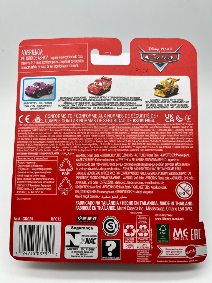 Disney Pixar Cars Metal Mini Racers Holley Shiftwell McQueen Hot Rod ...