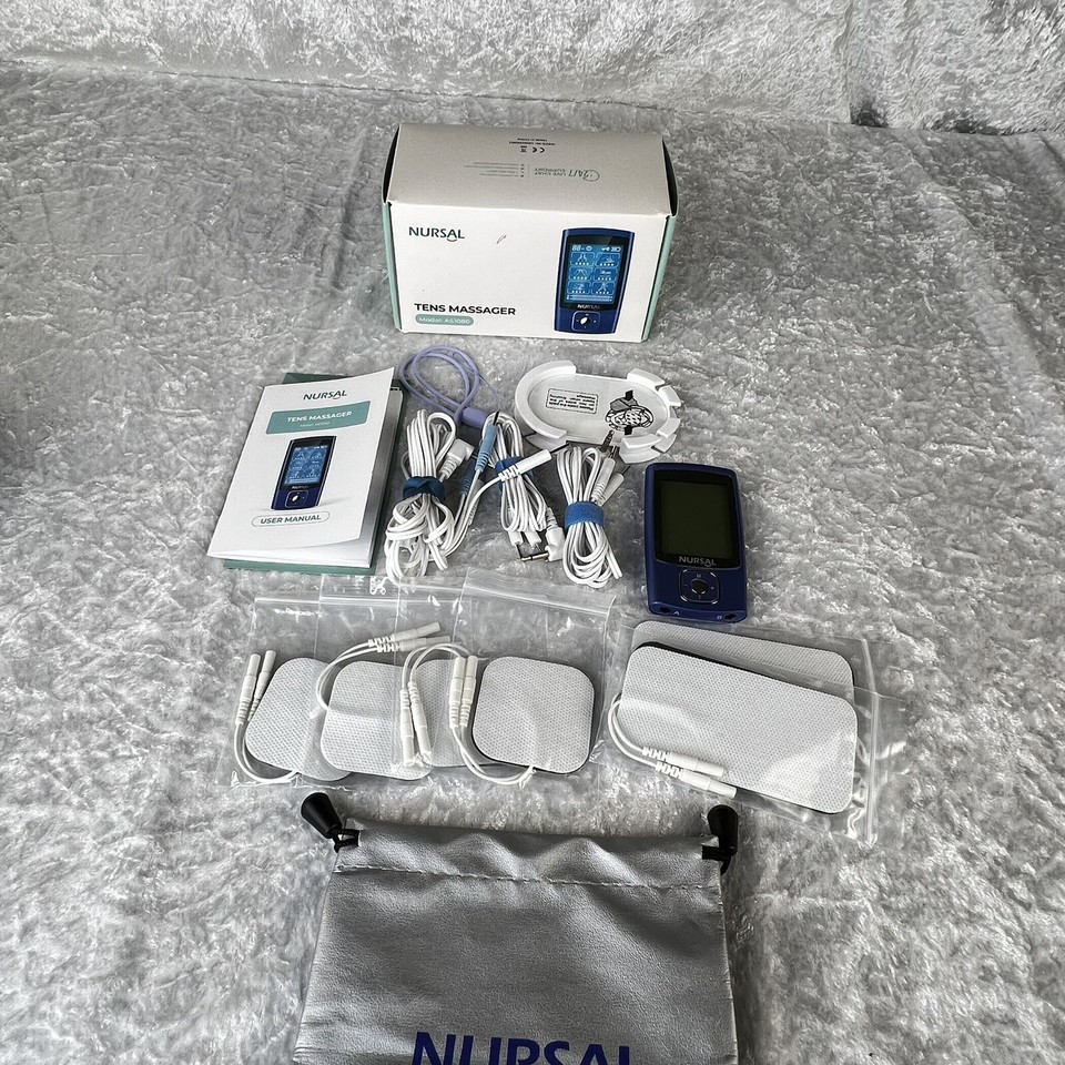 NURSAL Dual Channel EMS TENS Unit 24 Modes Muscle Stimulator for Pain ...