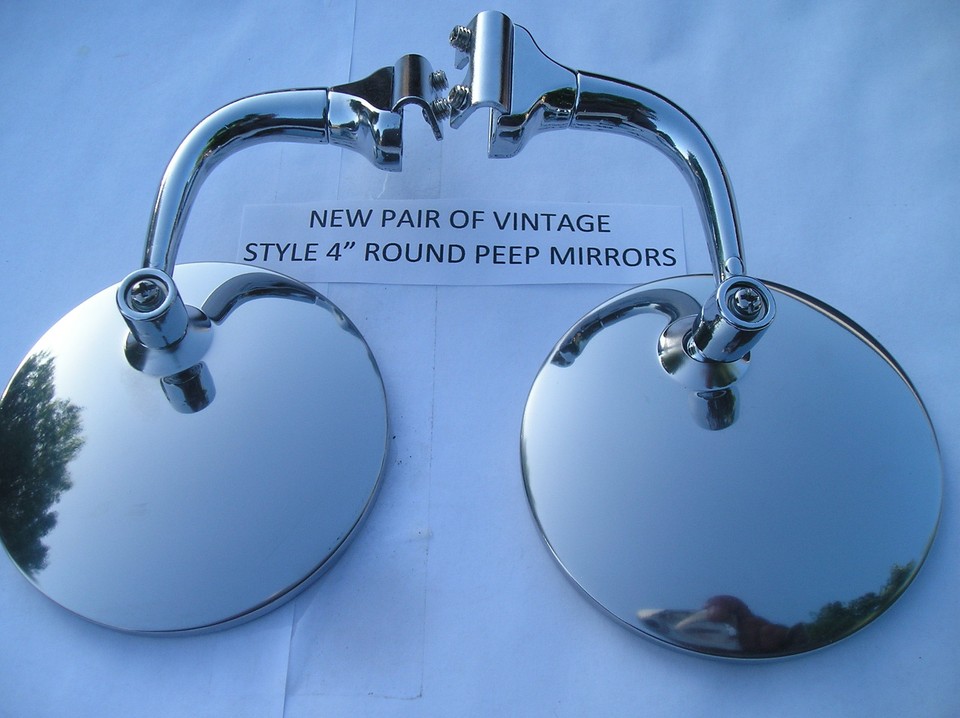 NEW RIGHT AND LEFT VINTAGE STYLE PEEP SIDE VIEW MIRRORS ! 945 | eBay