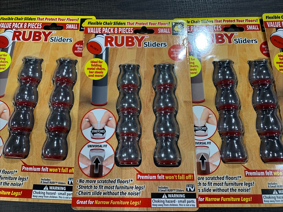 LOT OF 4 Ruby Sliders Clear Small Chair Sliders 8 Pack Small interior ...