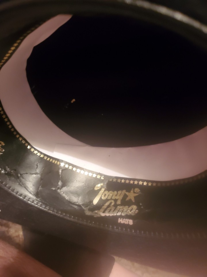 Vintage Tony Lama Black Cowboy Rancher Western Hat Santa Fe XX Select ...