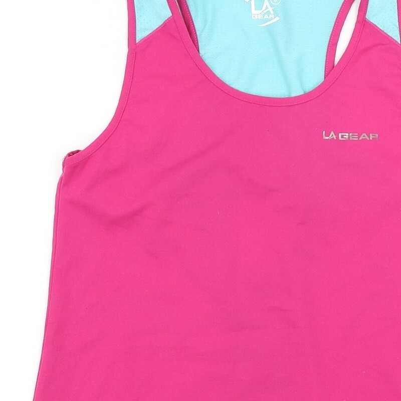 LA Gear Womens Pink Polyester Blend Basic Tank Size 8 Scoop Neck | eBay UK