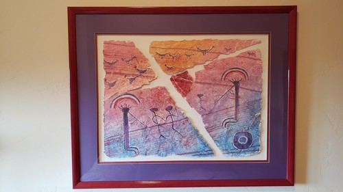 1992 Todd Abbott Winters Framed Orginal Embossed Watercolor "Kokapelli ...