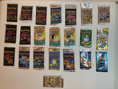 Vintage Pokémon Trading Card Game Lot of 22 Wrappers ONLY | eBay
