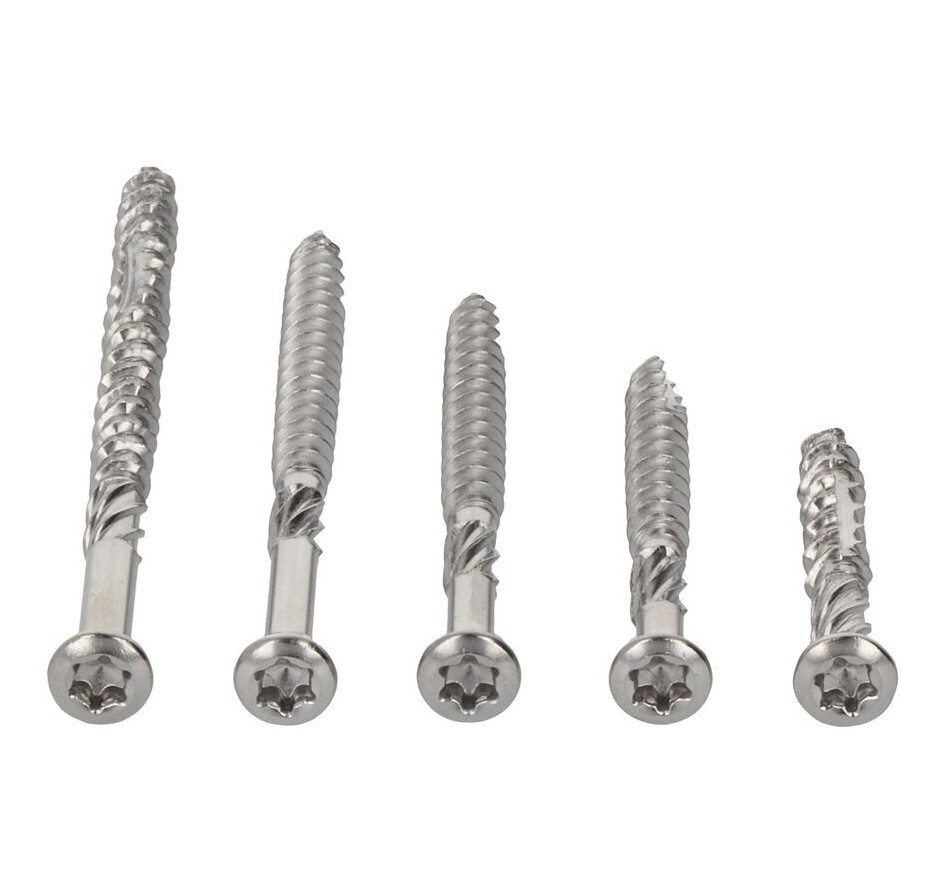 Terrassenschrauben Edelstahl C1 Holzschraube Cut-Spitze 5x40 5x50 5x60 ...