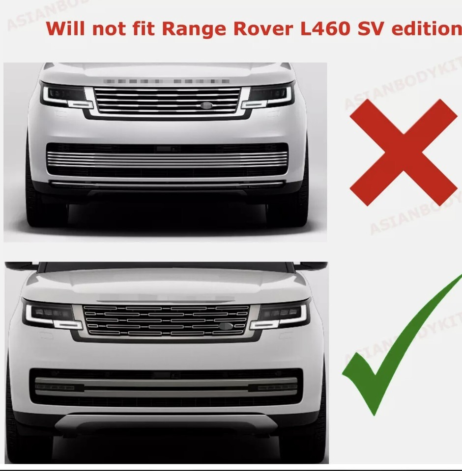 for 2023-2025 Range Rover Vogue front + rear lips diffuser + exhaust ...