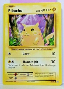 Pikachu 35/108 Ultra Rare Yellow Cheeks Pokemon XY Evolutions LV.12 NM ...