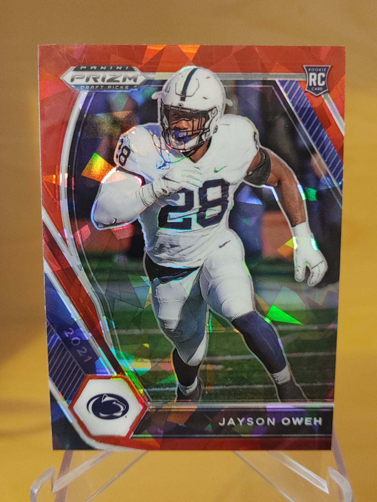 Jayson Oweh RC 2021 Panini Prizm Draft Picks Red Cracked Ice #154 ...