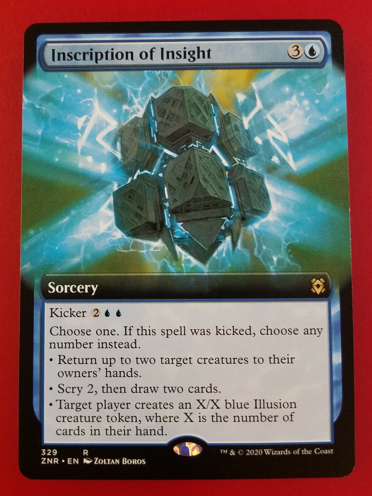 1x Inscription of Insight | Extended Art | Zendikar Rising | MTG Magic ...