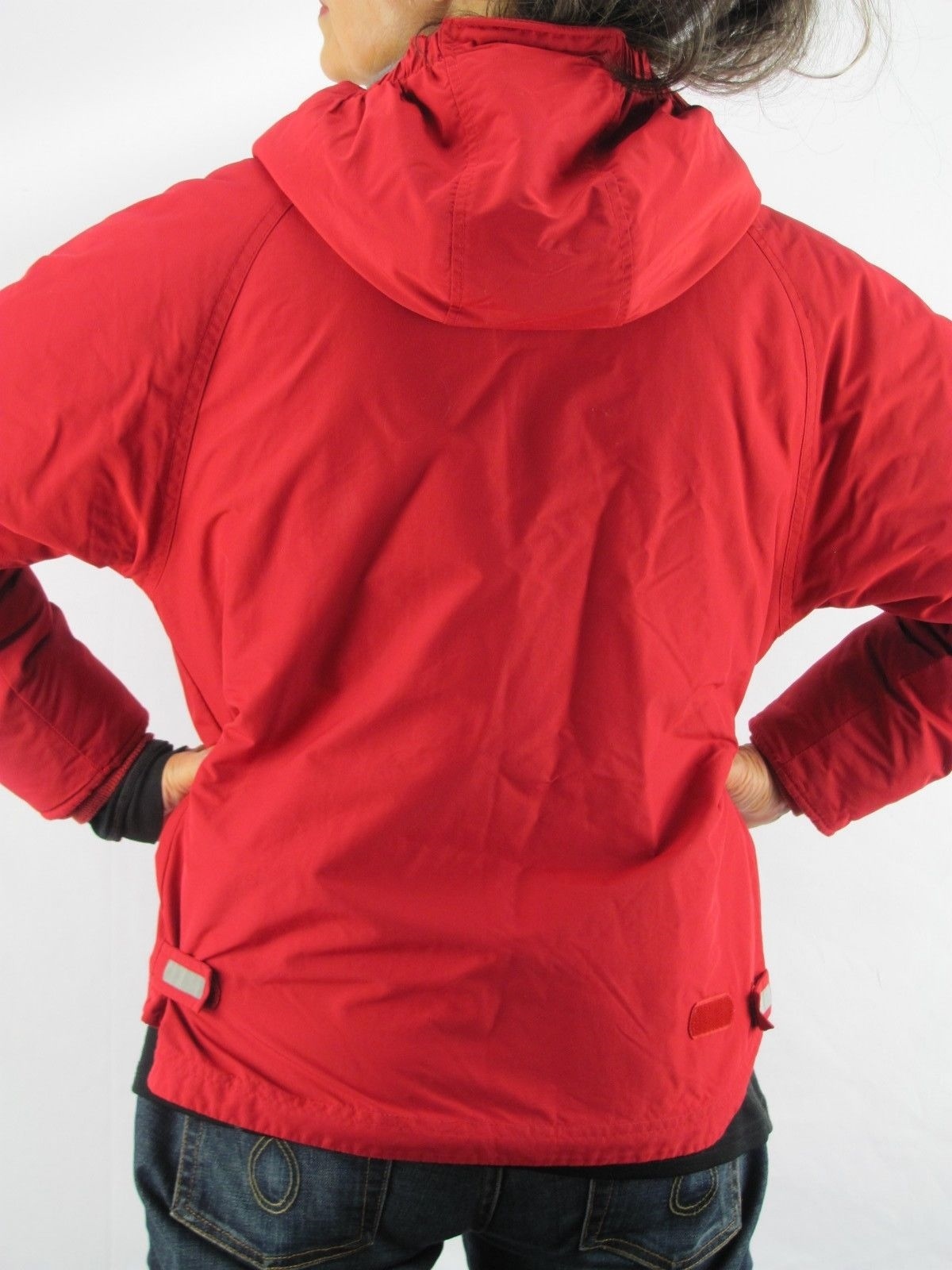 Lands' End VTG Youth Girls Red Squall Jacket Fleece Lined Jacket Hood ...