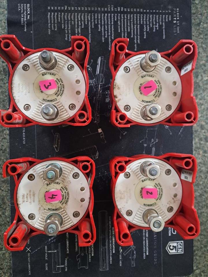 Blue Sea 9003E Systems 350 Amp E-Series Battery Switch Marine On/Off ...