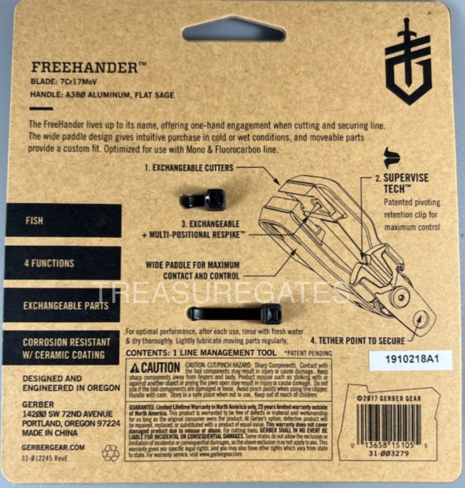 Gerber FreeHander Fly Fishing Line Management Tool, FLAT SAGE -NEW | eBay