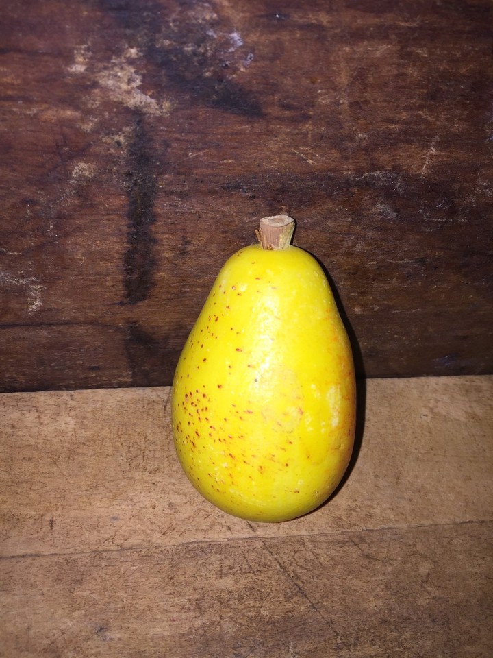 Early Antique Italian Alabaster Stone Fruit Yellow Alabaster Pear Great ...