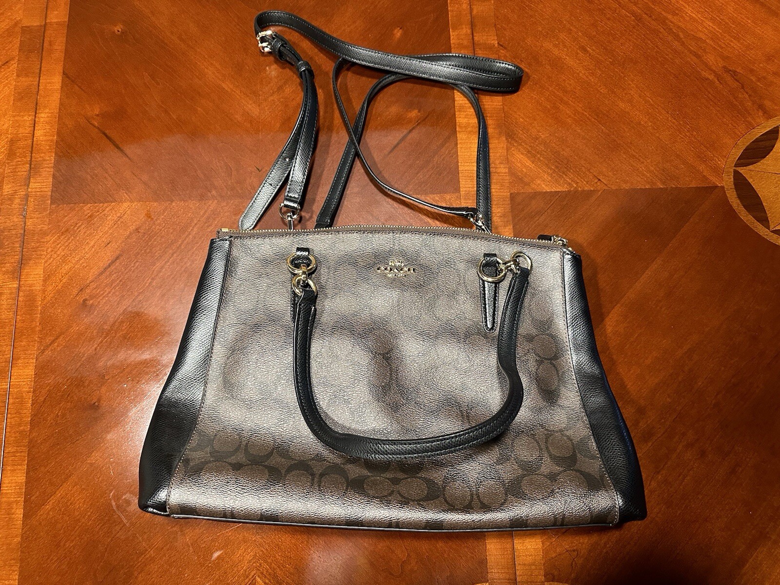 Coach Christie Signature Carryall Leather Handbag Sho… - Gem