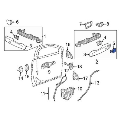 For Acura ZDX 2024 Acura 13560725 Front Left Door Lock Cylinder Cap | eBay