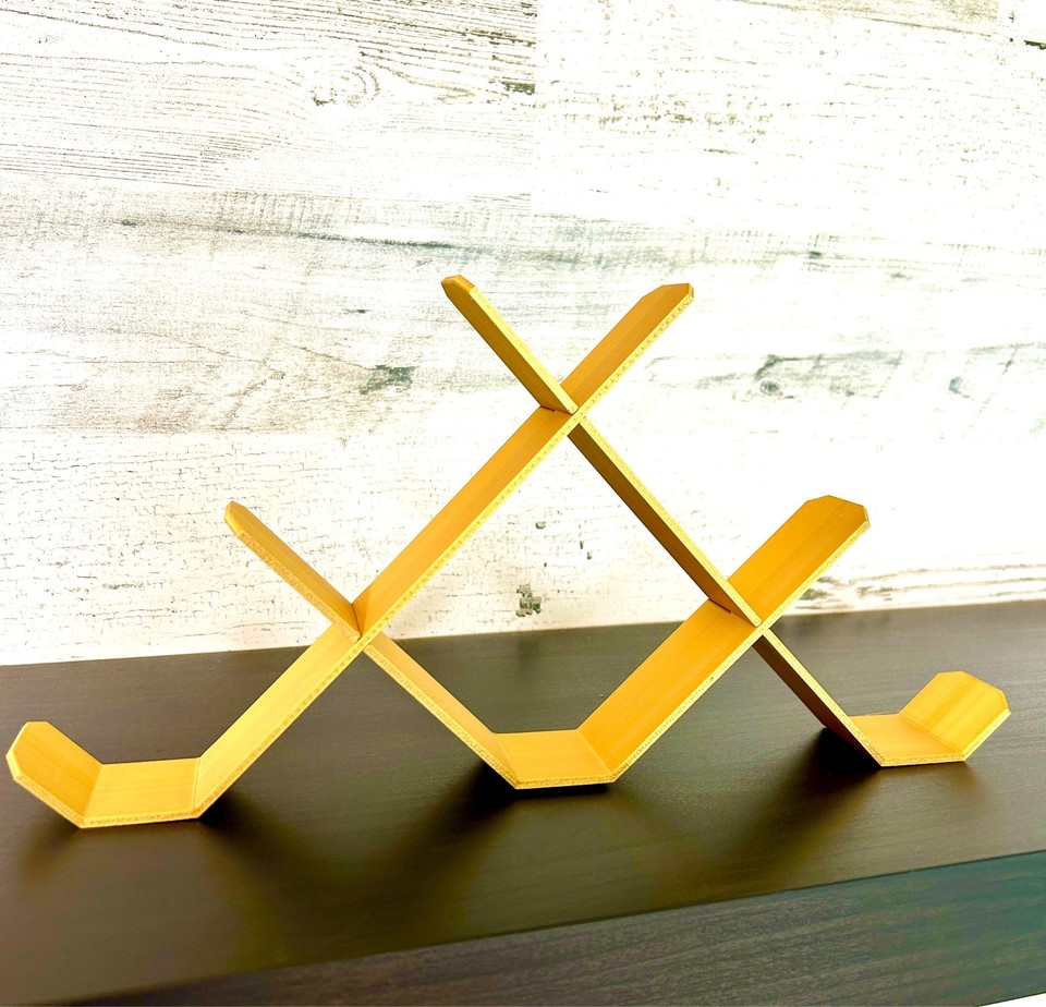 Hockey Puck Display Stand - 6 Puck Stand - 3D Printed - Gold Silk, Red ...
