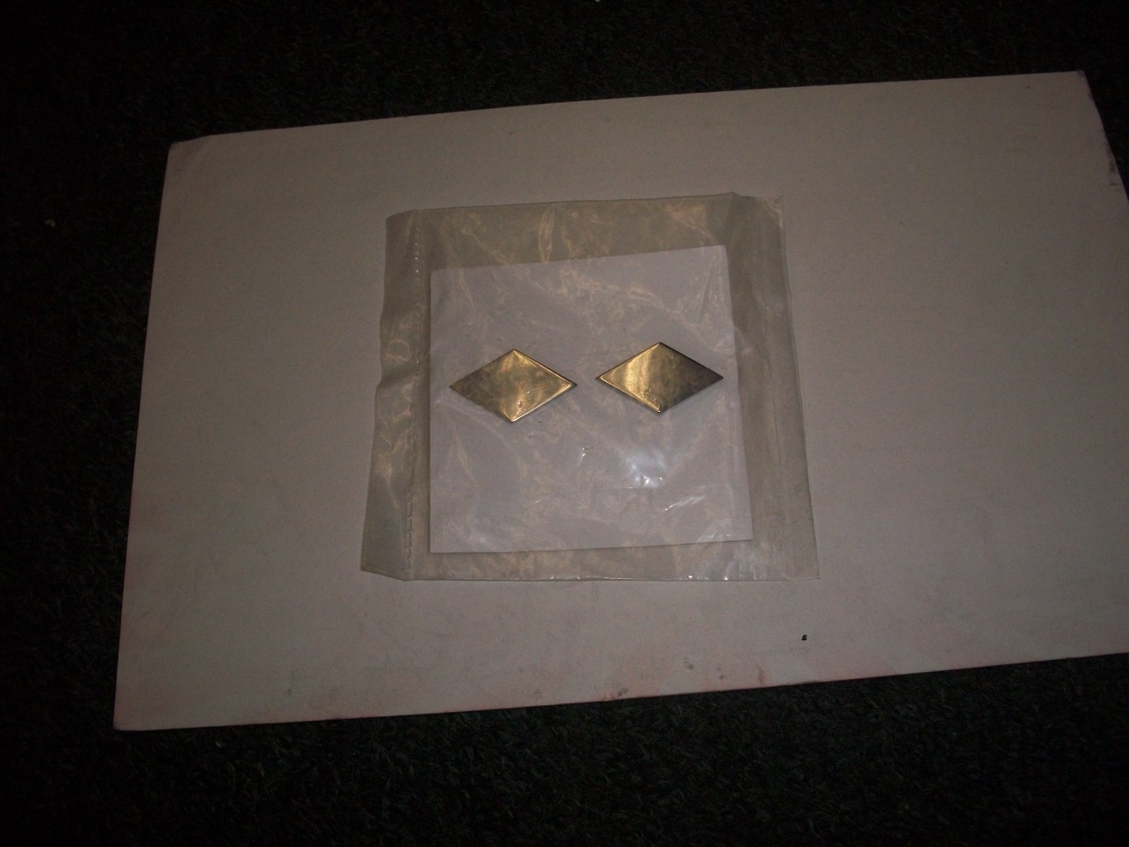 ROTC INSIGINIA RANK ROTC DIAMOND ARMY PINS ONE PAIR SILVER COLOR | eBay