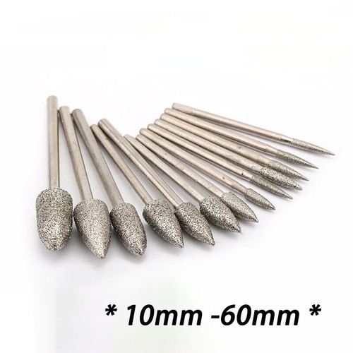 1mm - 6mm Diamond Burr Engraving for Dremel Rotary Tool Drill Bit Burrs ...