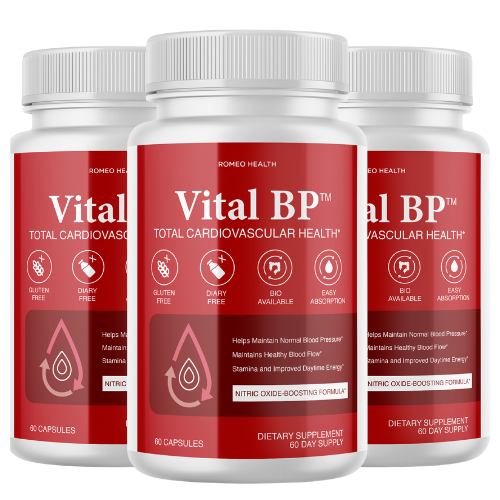 (3 Bottles) Vital BP - Cardiovascular Health Support Supplement 60 ...