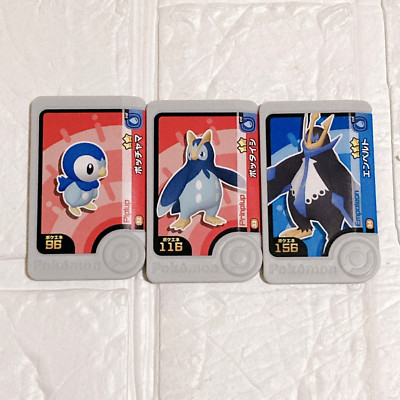 POKEMON FRIENDA Card 1-3-032,3,4 Piplup Prinplup TAKARA Japan Pick Tag ...