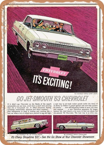 METAL SIGN - 1963 Chevy Impala and Bel Air Models Vintage Ad | eBay