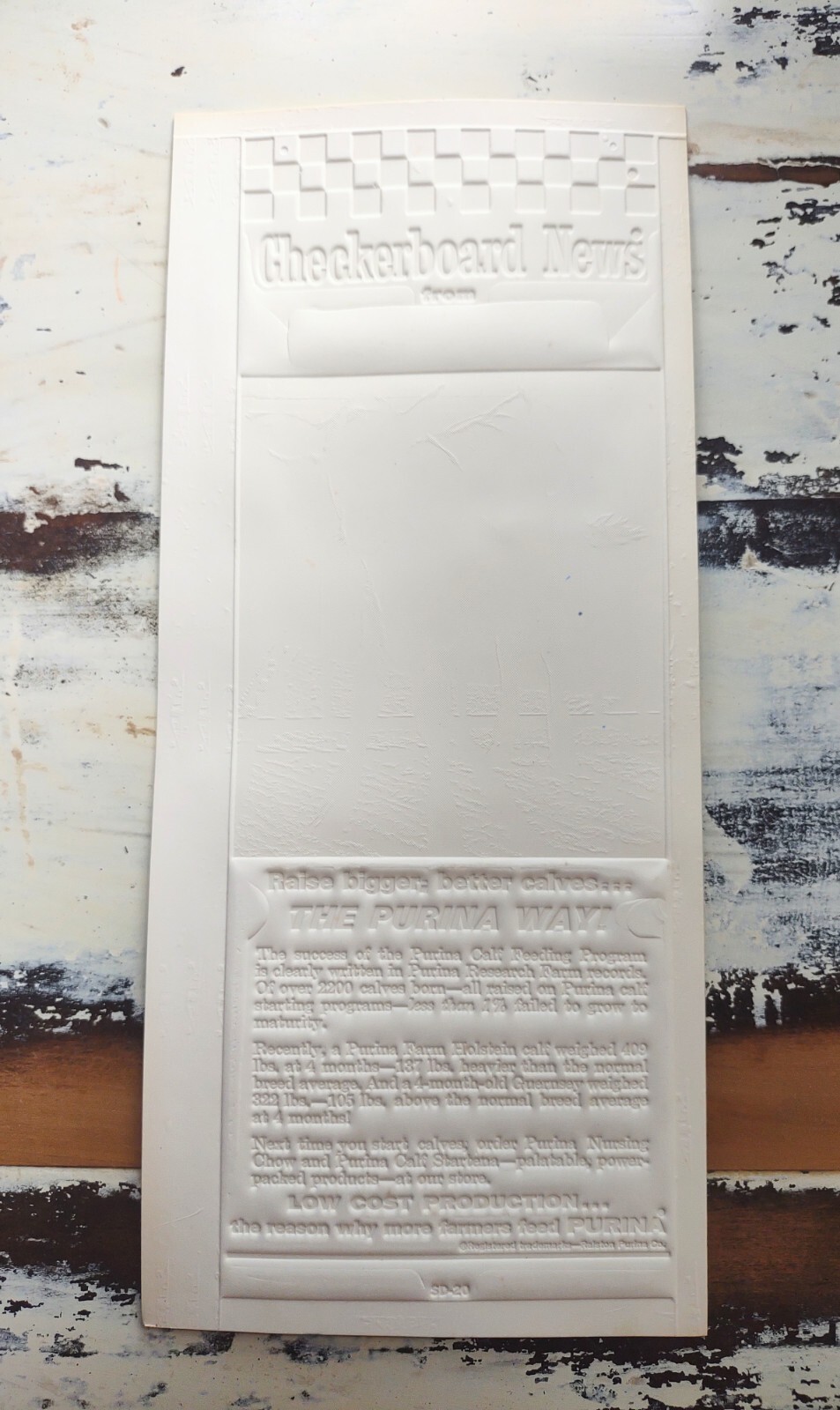 Vtg Lot of 4 Ralston Purina Wood Fiber Newspaper Mat Print Embossed ...