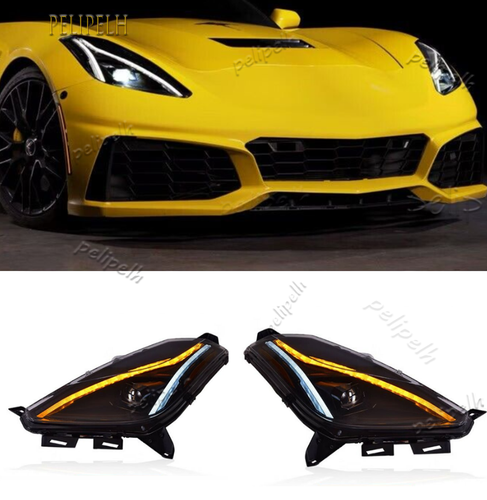 Fits 2014-2019 Corvette C7 Sequential Turn Signal LED Tube Projector ...