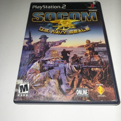 SOCOM U.S. Navy SEALS PlayStation 2 PS2 Black Label Game COMPLETE w ...