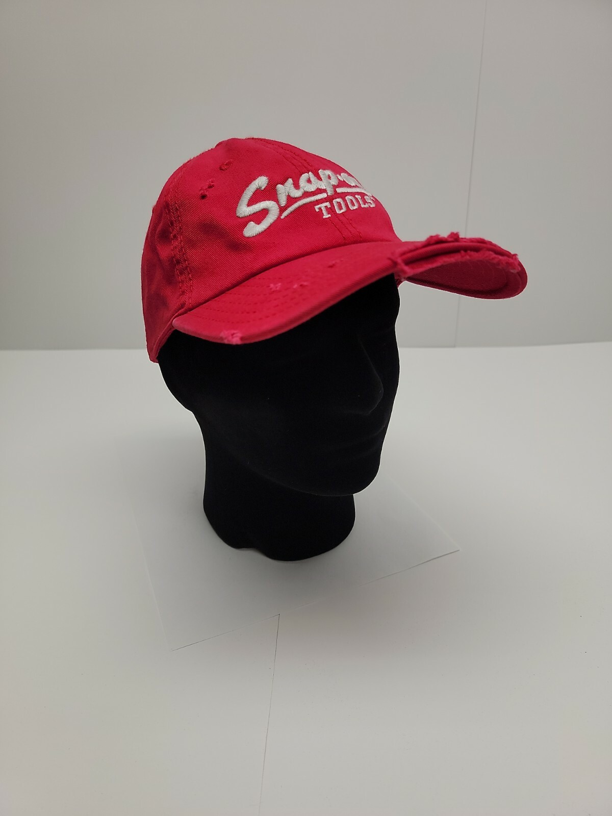 Snap On Tools Adjustable Hat Red Worn Out Look Ripped… - Gem