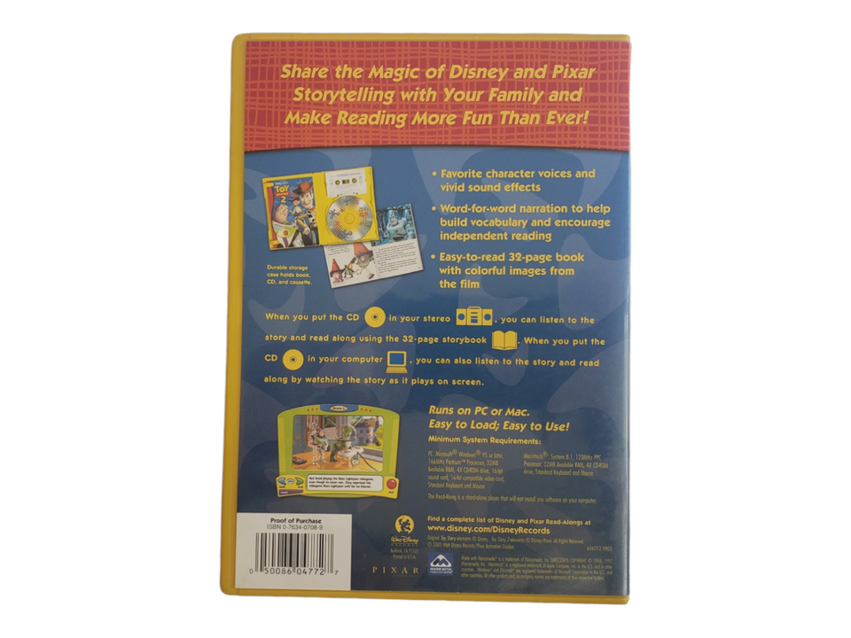Toy Story 2 CD Read Along With Book, CD only (NO Cassette) Disney Pixar ...