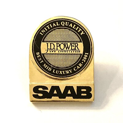 SAAB Enamel Pin Lapel Advertising J.D. Power Best Mid Luxury Car 2001 ...