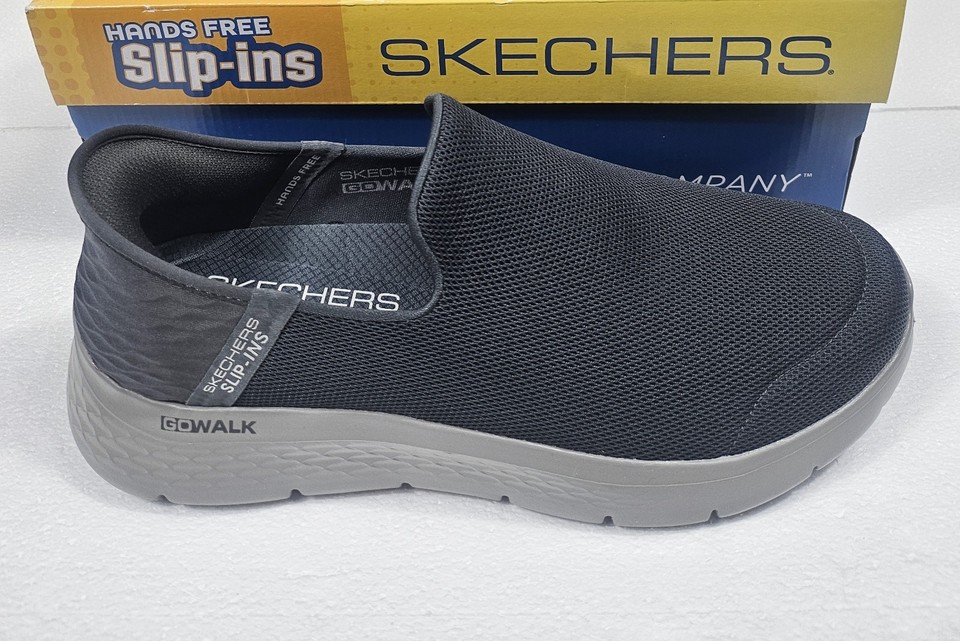 Men's Extra Wide Shoes 11.5 Skechers Go Walk Flex Dark Gray Slip-ins ...