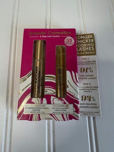 Grande Cosmetics Set, 2 Step Lash System - Mascara and Lash MD NEW | eBay