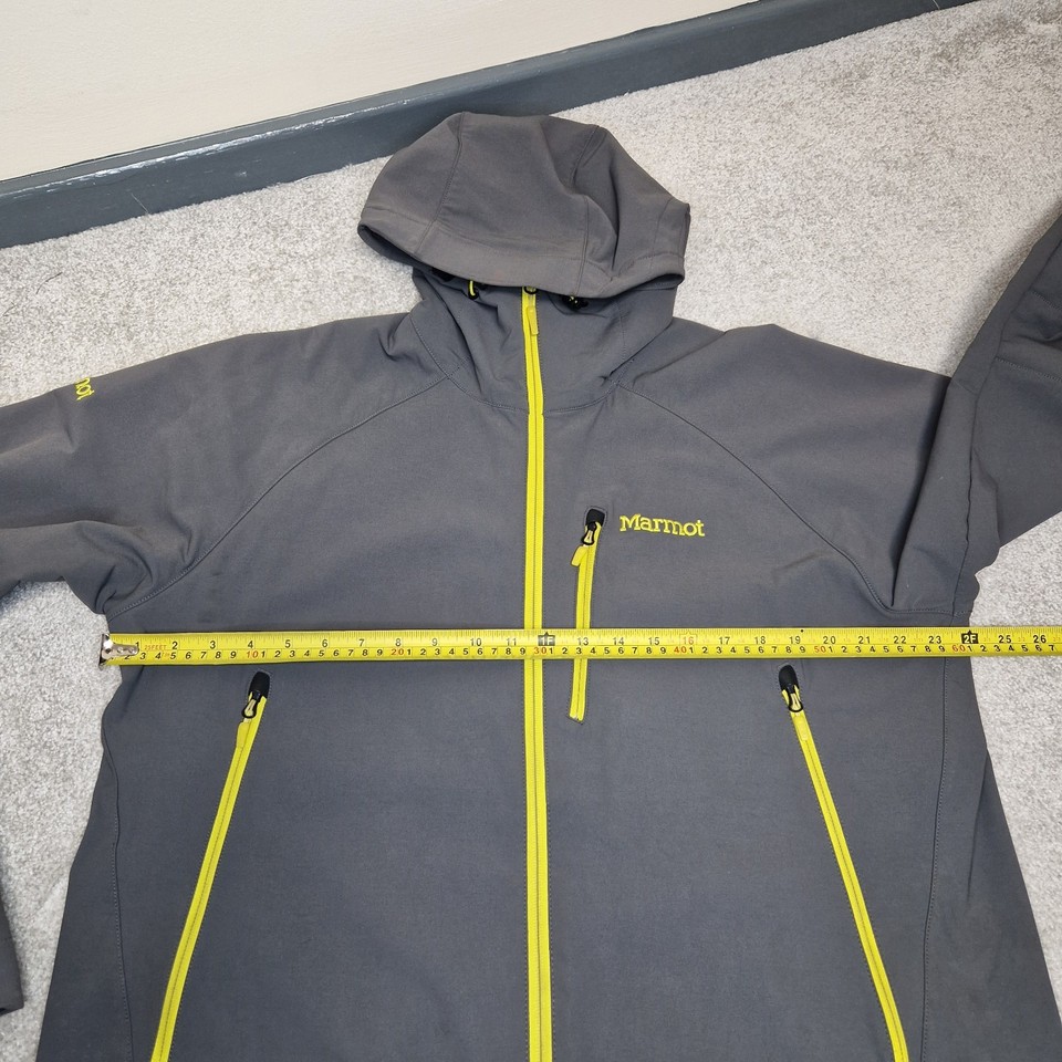 Marmot M3 Jacket Size XL Men Grey Softshell Full Zip Coat Outdoor ...