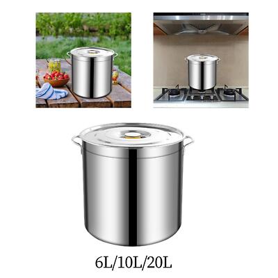 Stainless Steel Stockpot for Cooking Simmering Soup Stew Heavy Duty ...