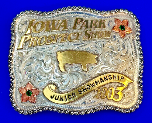 Iowa Park Prospect Show FFA Pig Swine 2003 JR Showmanship Trophy Belt ...