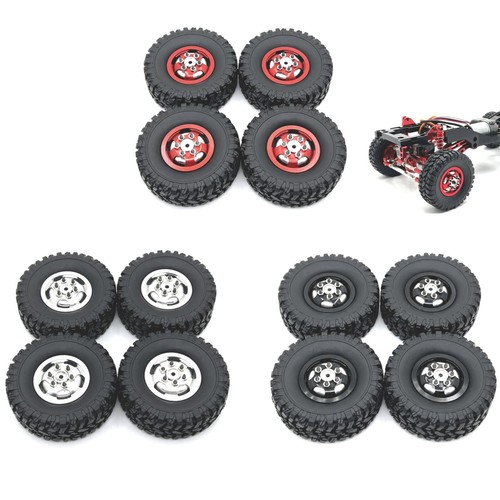 Metal Wheel Rims tire Rubber Tyre For 1/12 MN82 LC79 MN78 D90 D91 D96 ...
