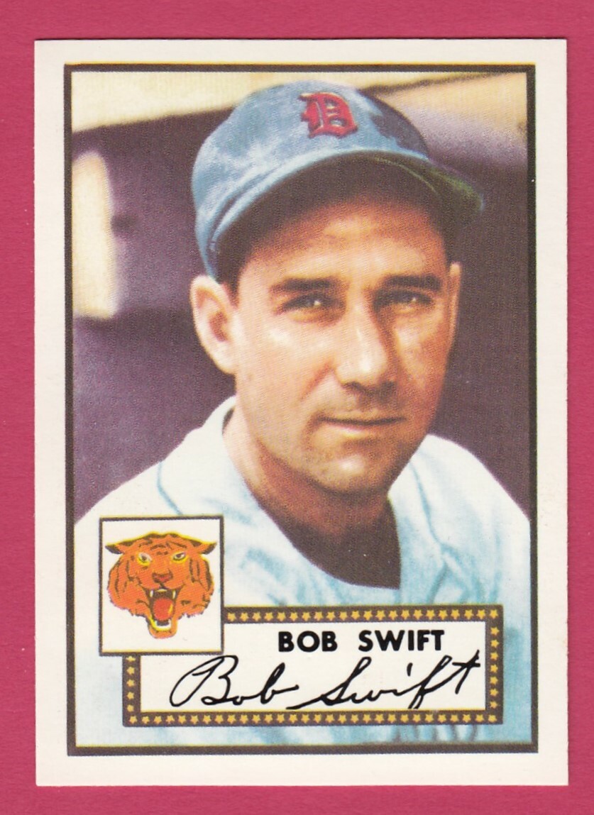 1952 Topps Reprint # 181 Bob Swift - Detroit Tigers | eBay