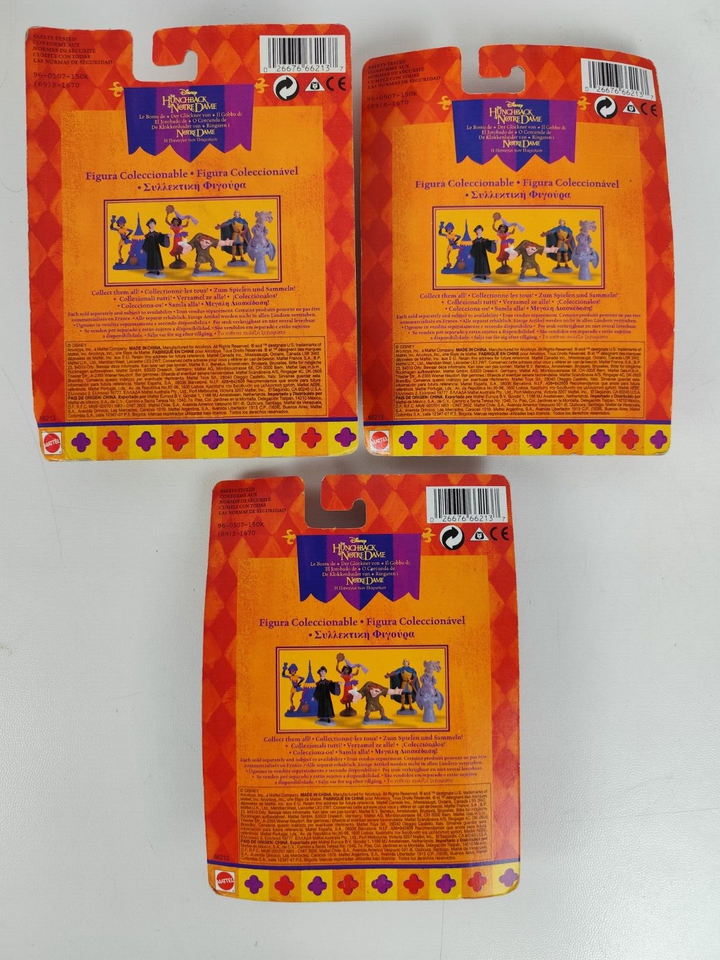 3X Mini Figures The Hunchback Of Notre Dame Mattel Disney Arcotoys 9Cm ...