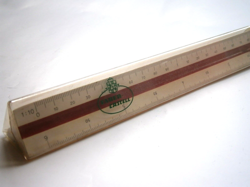 A.W. FABER CASTELL 873 C/1 triangle ruler straightedge Rechenschieber ...
