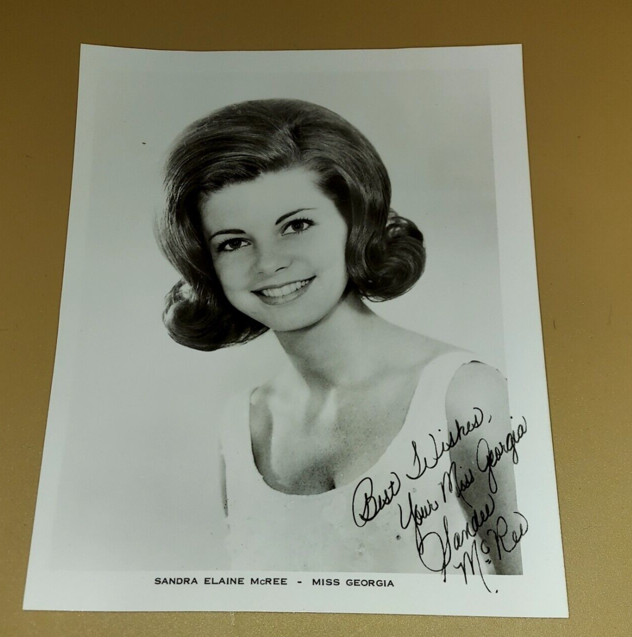 VTG Autographed Wirephoto Beauty Pageant Sandra Elaine Mcree Miss ...