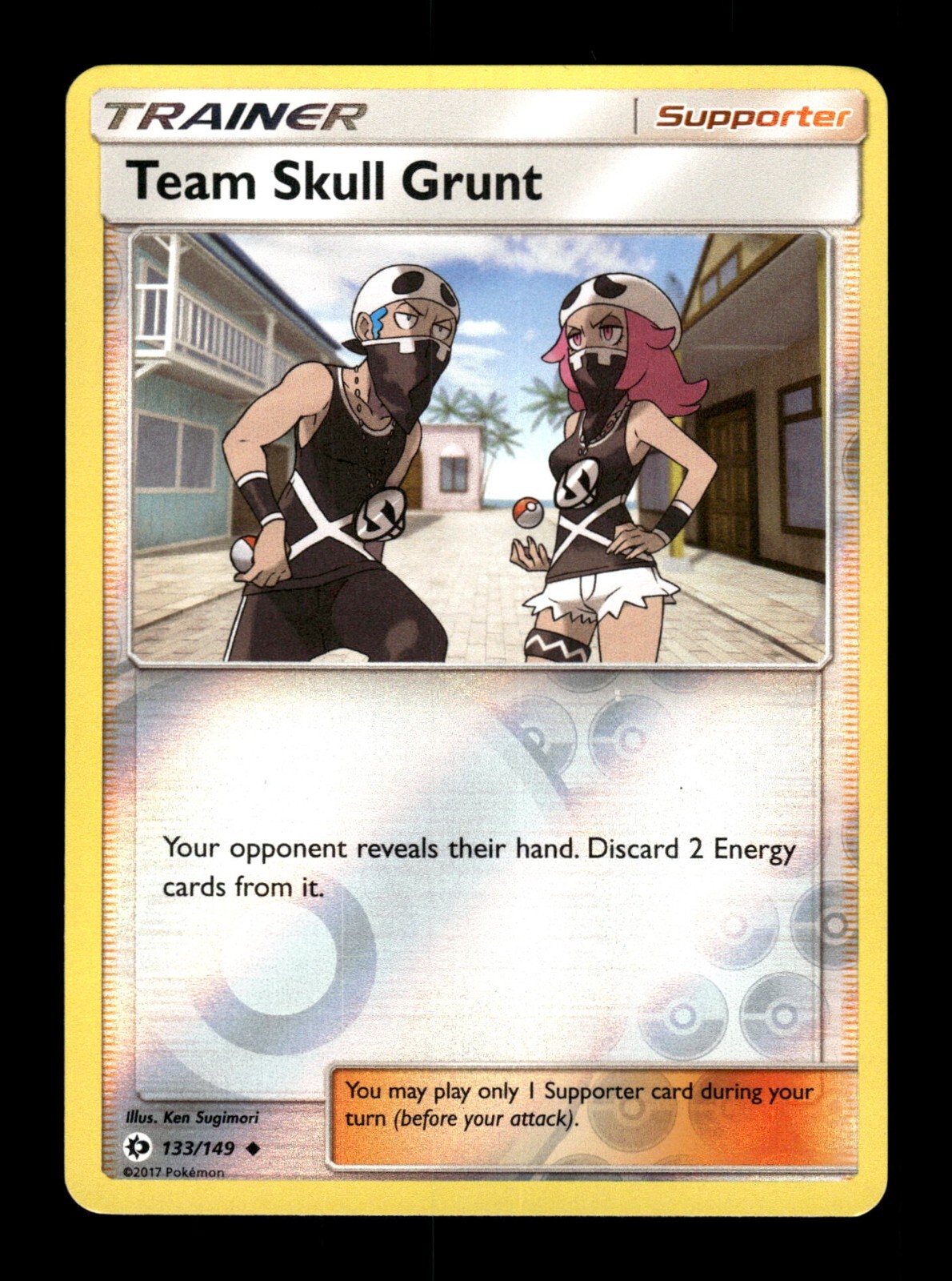 Pokemon Sun & Moon Team Skull Grunt 133/149 U Reverse Holo | eBay