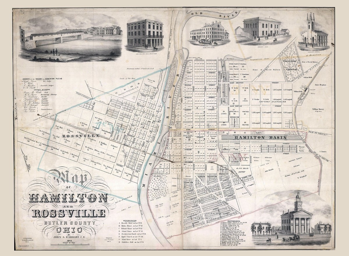 Map Of Downtown Hamilton Ohio
