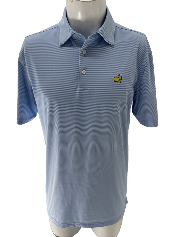 Masters Tournament Augusta National Polo Shirt Men M Blue Striped ...