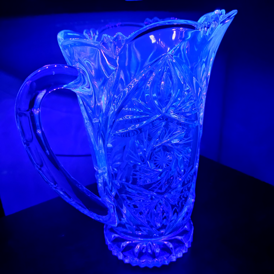 Vintage Edinburgh Lead Crystal Pitcher-Crystal Clear Industries-Heart ...